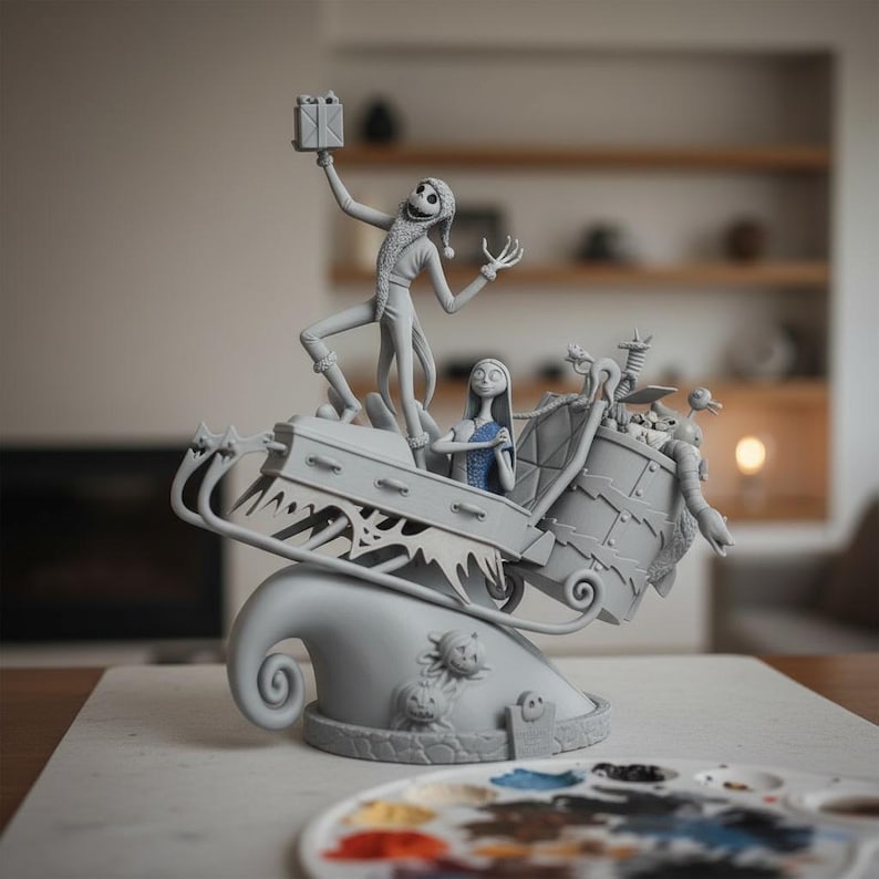 Jack & Sally STL File – Nightmare Before Christmas Inspired Couple 3D ...