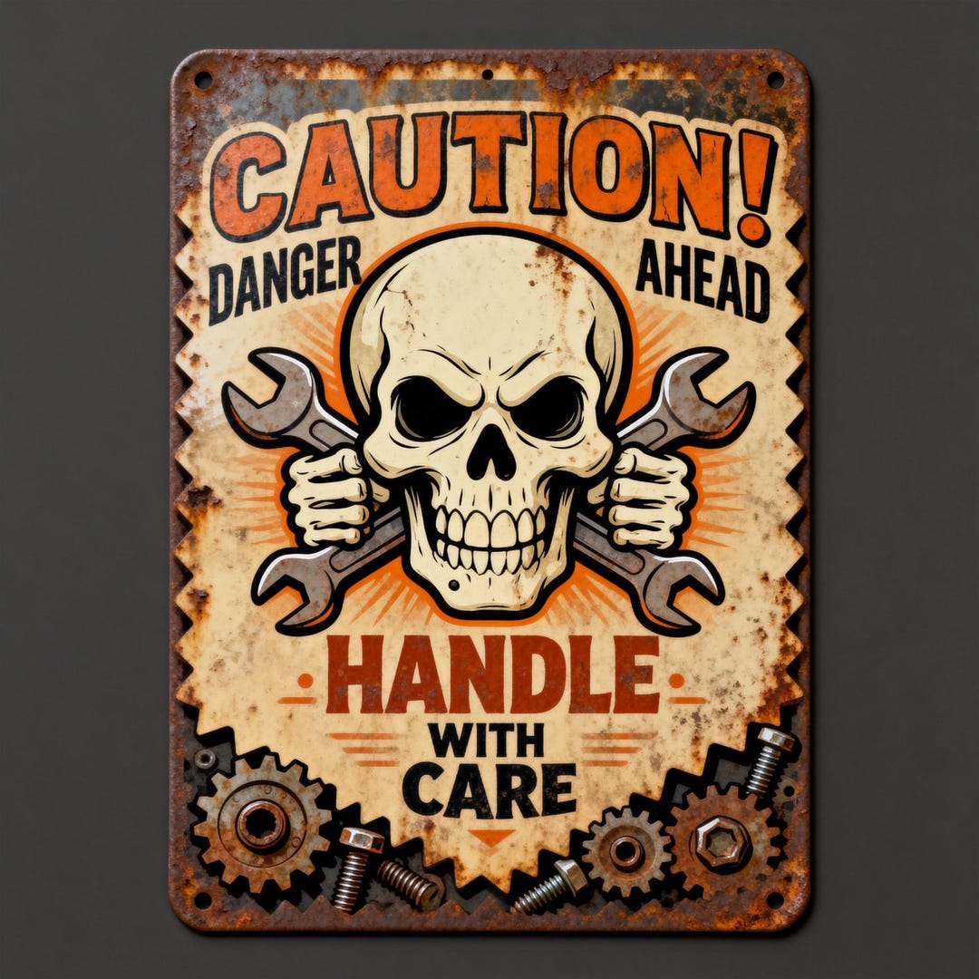 Hardcore Protection" Warning Metal Wall Sign | Veteran Guardian Plaque ...