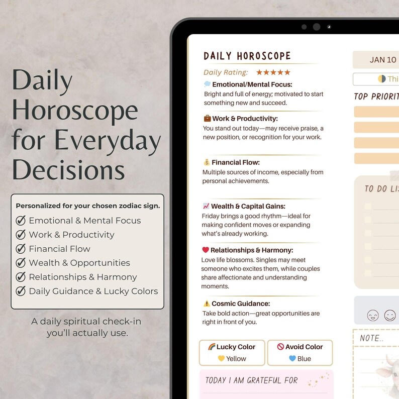 Taurus 2026 Astrology Planner | Horoscope & Moon Phase (digital PDF) - Etsy