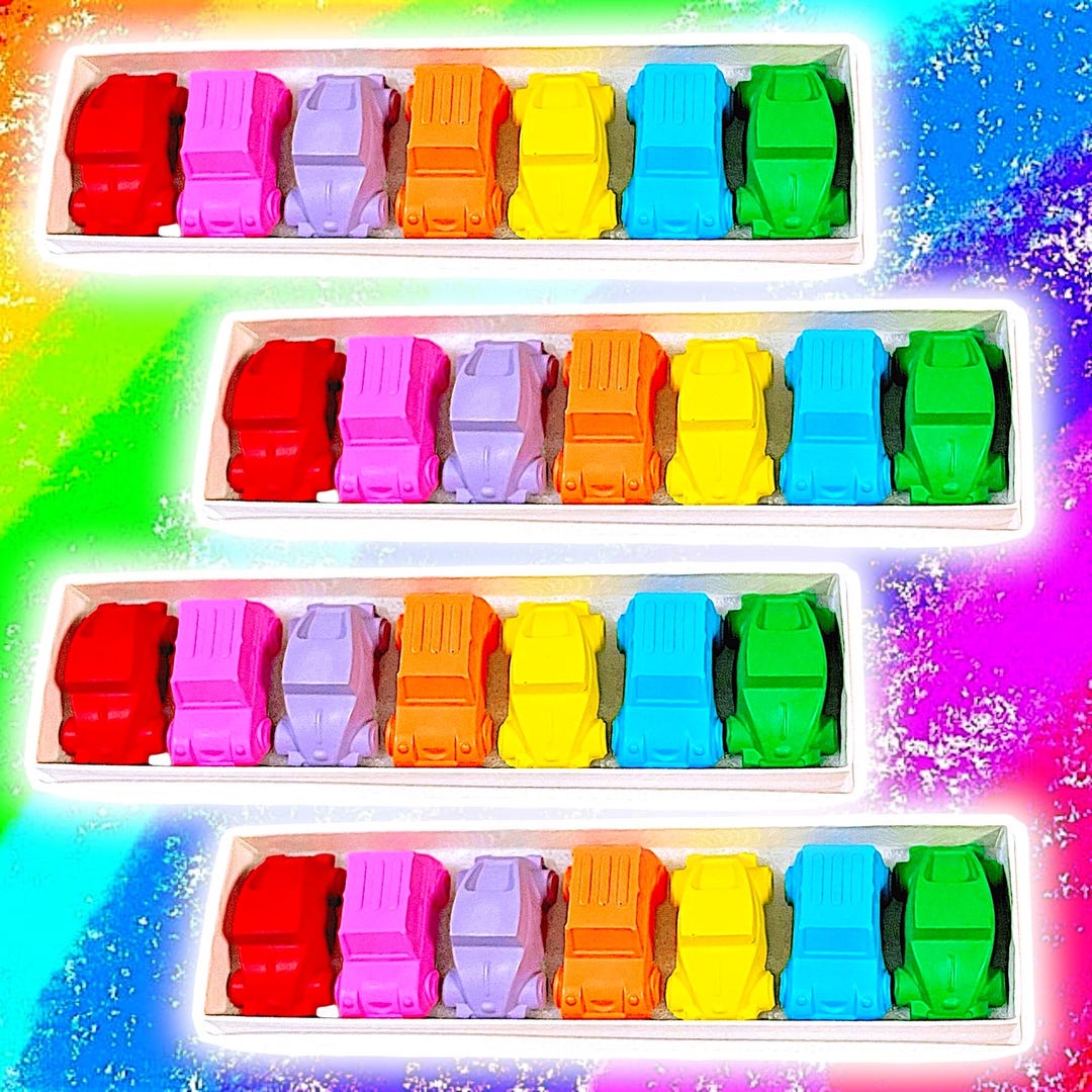 Handmade Car Crayons | Kids Birthday Party Favors - Etsy