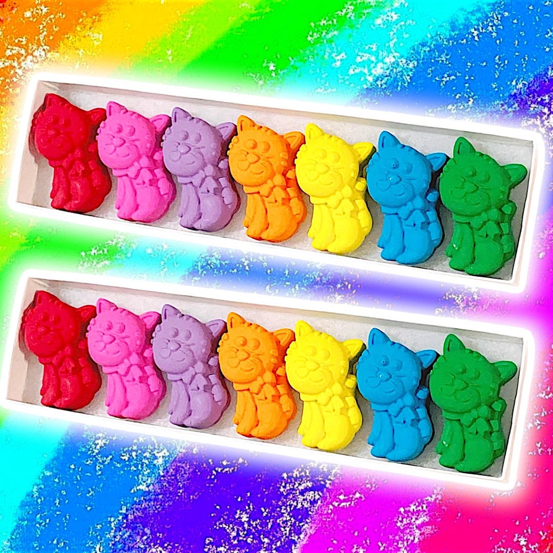 Cat Crayons | Handmade Kids Art, Party Favors - Etsy