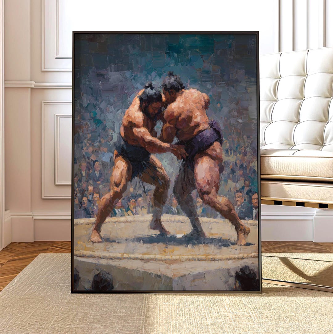 Sumo Wrestling Art Print | Japanese Martial Arts Poster - Etsy