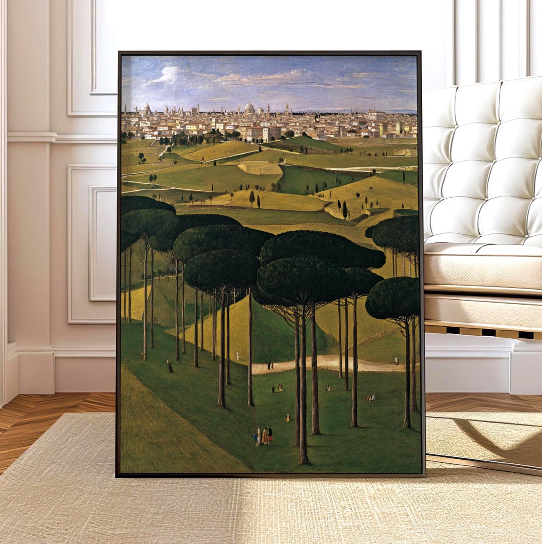 Renaissance Italian Landscape Print | Old Master Style, Countryside ...