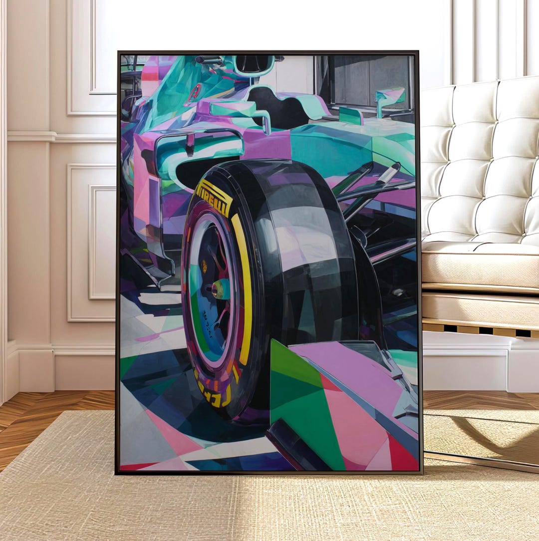Formula 1 Wall Art Print, F1 Racing Car Poster, Geometric Motorsport ...
