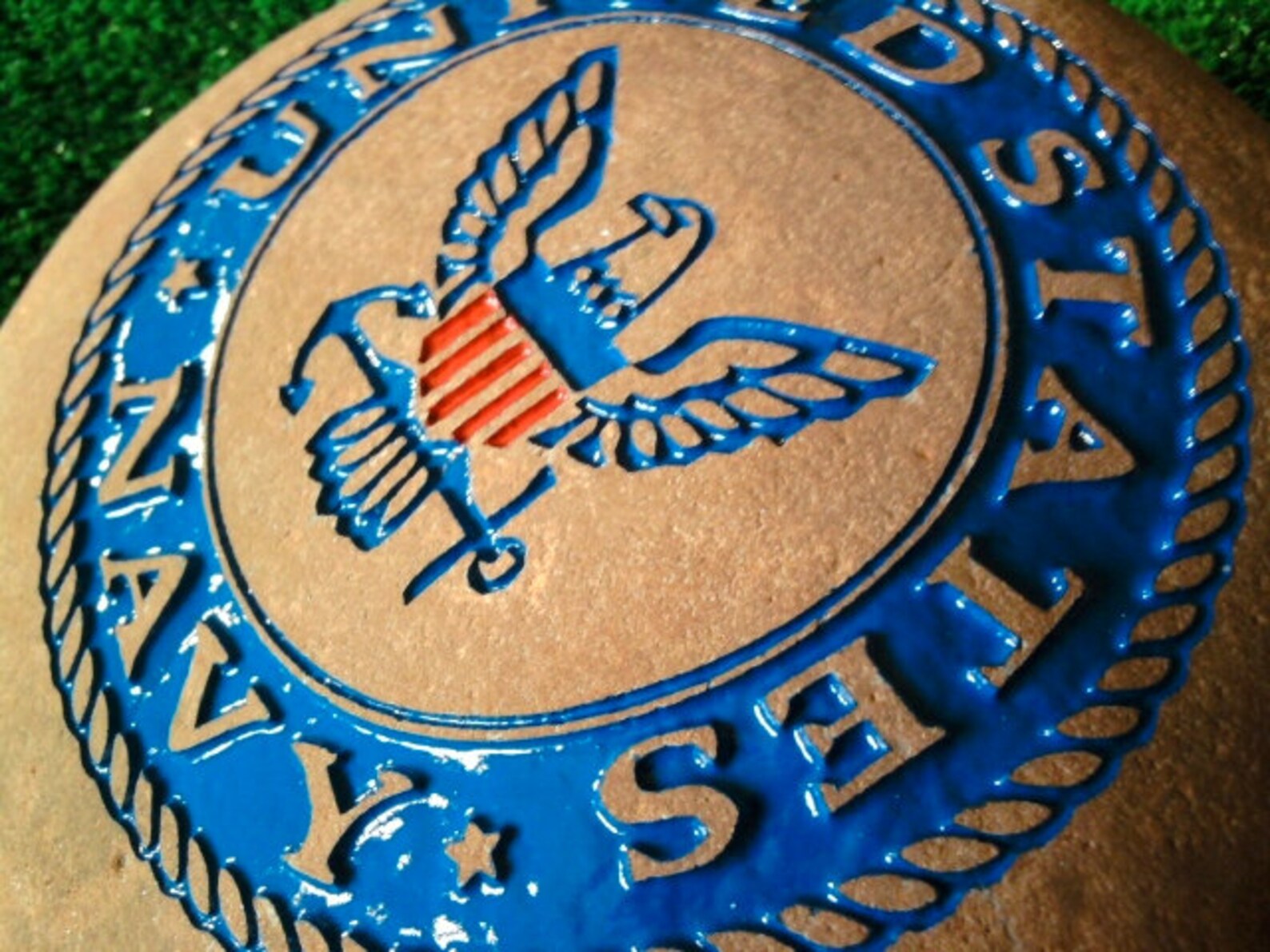 US Navy Engraved Stone - Etsy