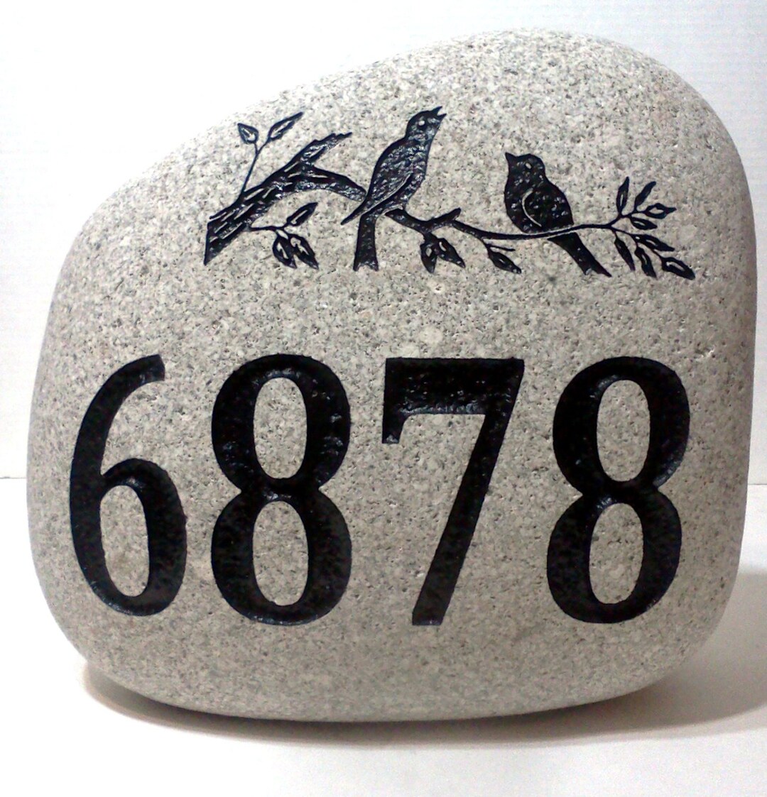 Engraved Address Stone - Etsy