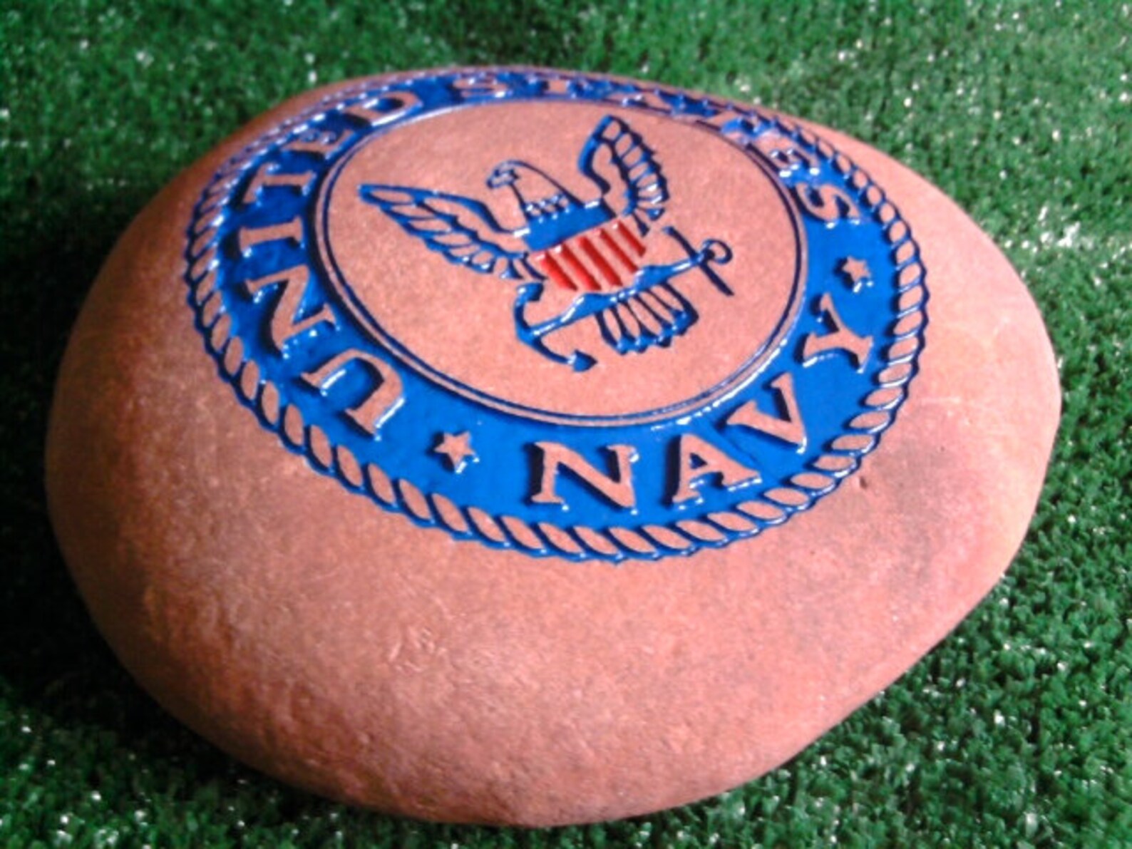US Navy Engraved Stone - Etsy
