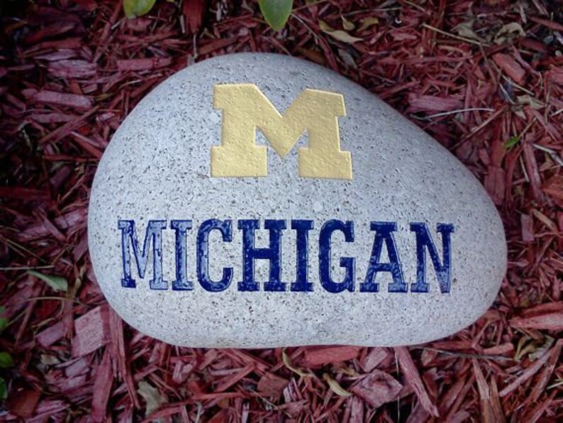 Large Engraved College Logo Stone - Etsy