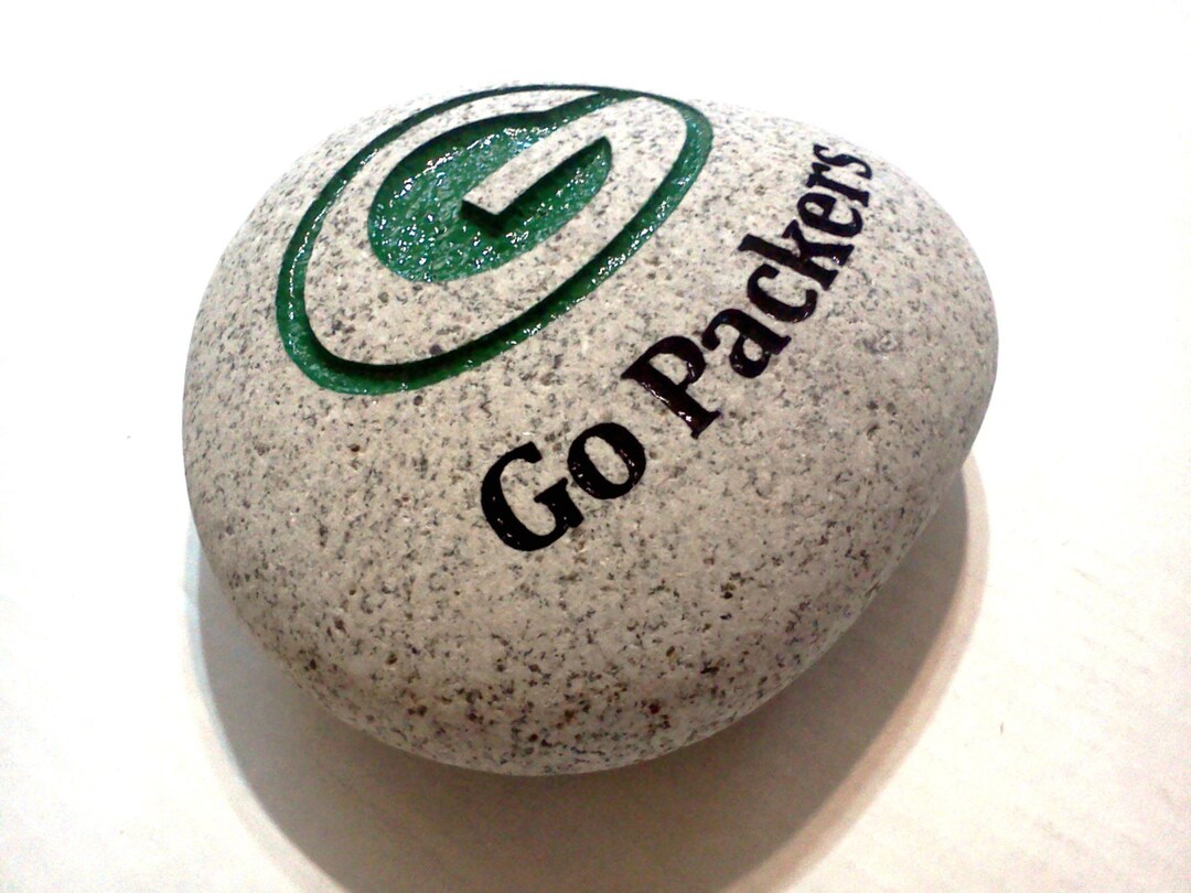 Green Bay Packers Engraved Stone - Etsy
