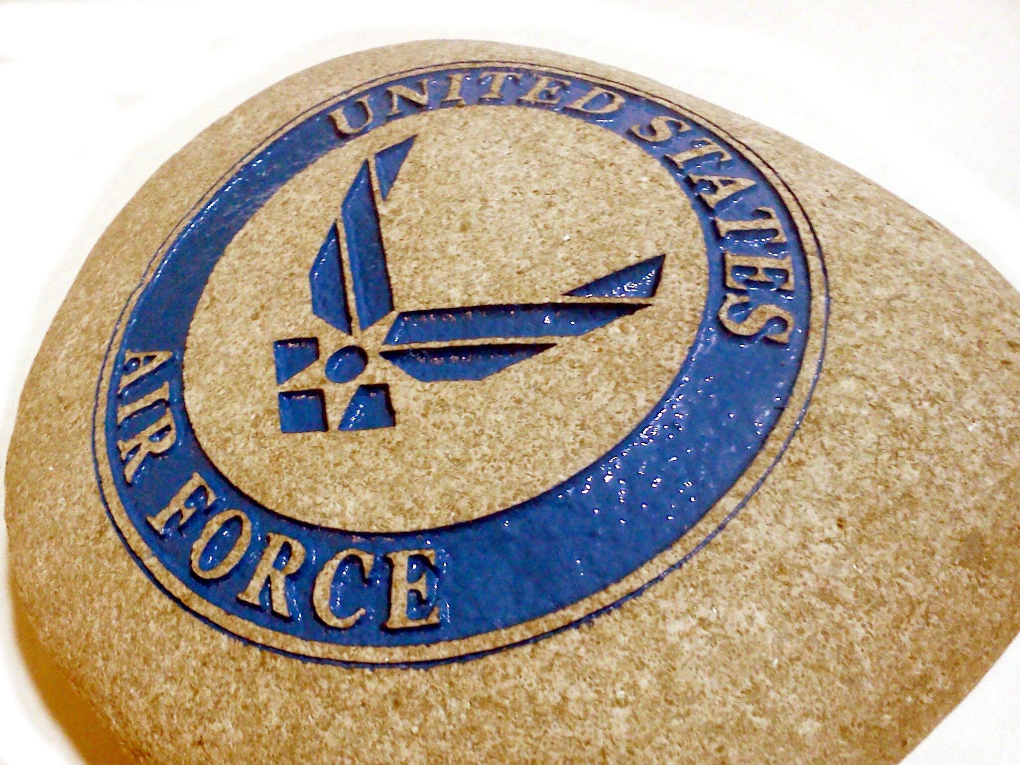 US Air Force Engraved Stone - Etsy