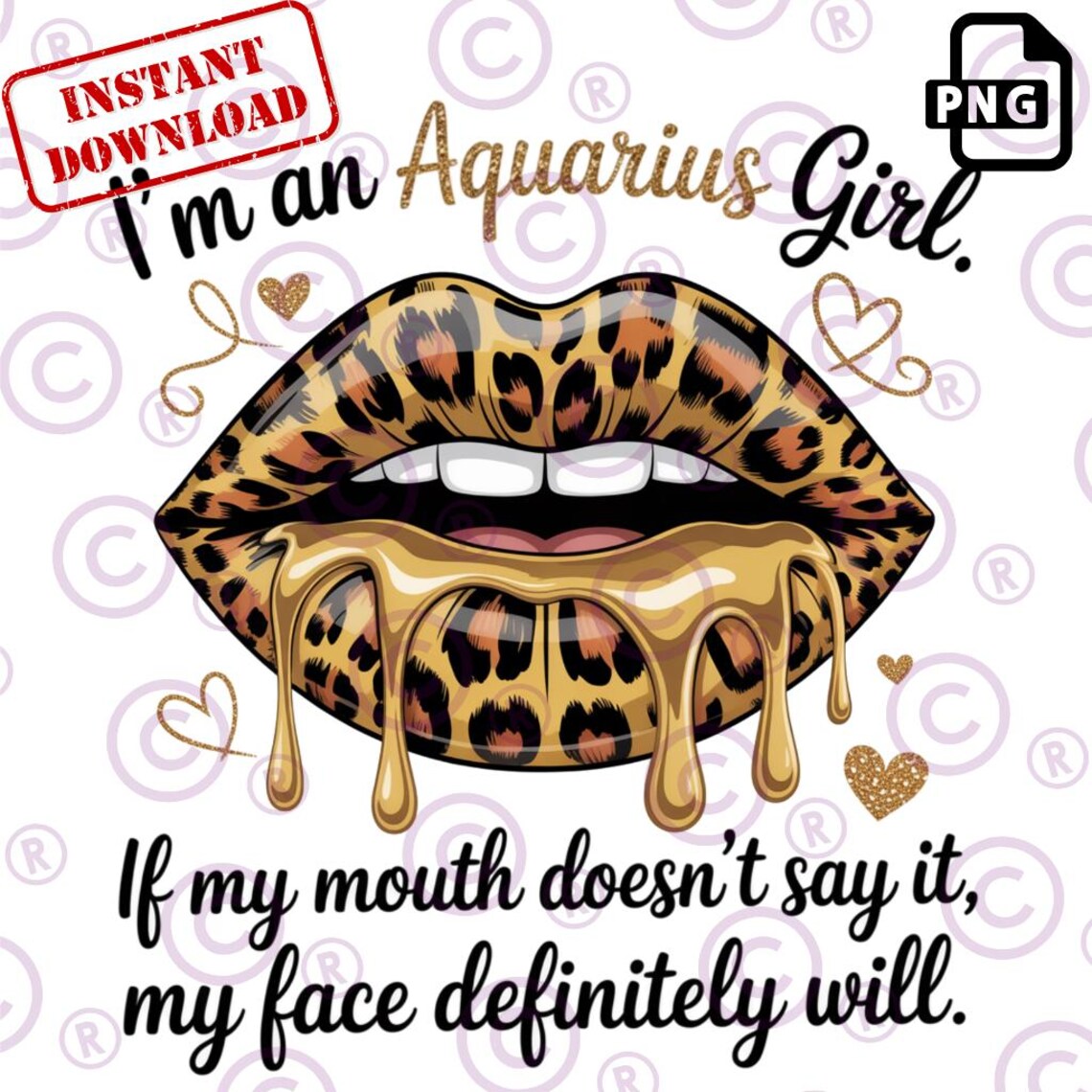 Aquarius Girl PNG, Big Aquarius Energy Design, Zodiac Lips Graphic ...