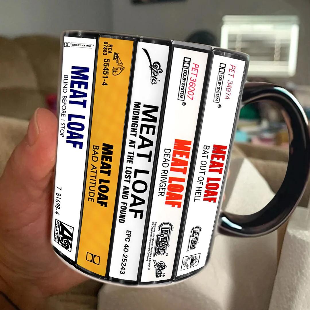 Meat Loaf Albums Cassette Collection Retro Accent Edge-to-edge Printed ...