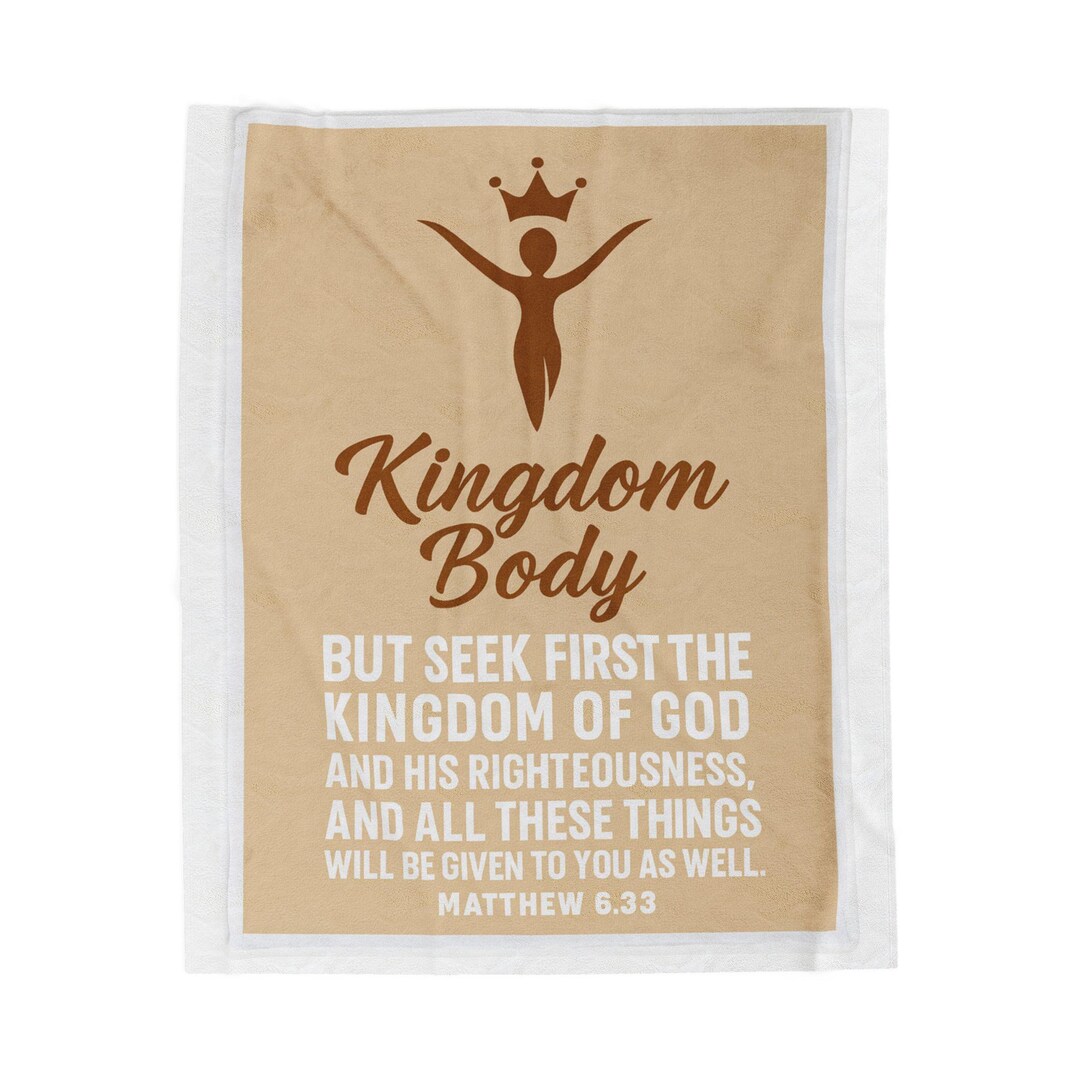 Kingdom Body Crowned Silhouette With Matthew 6:33 Velveteen Plush ...