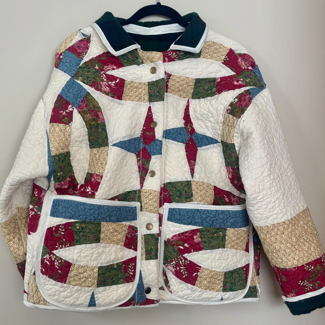 Cropped Quilt Jacket Made From Vintage Quilt - Etsy