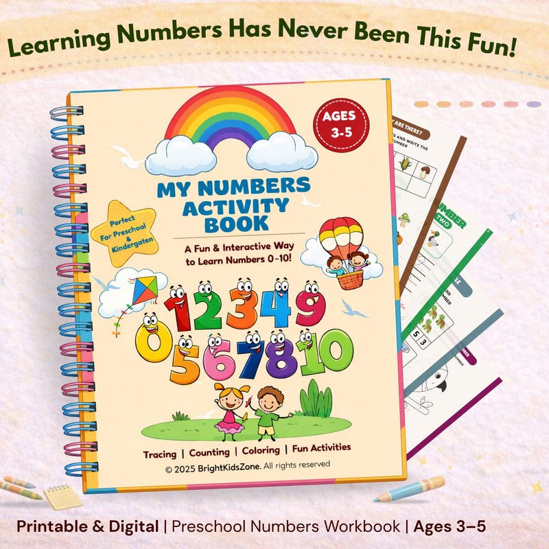 Preschool Workbook - Etsy