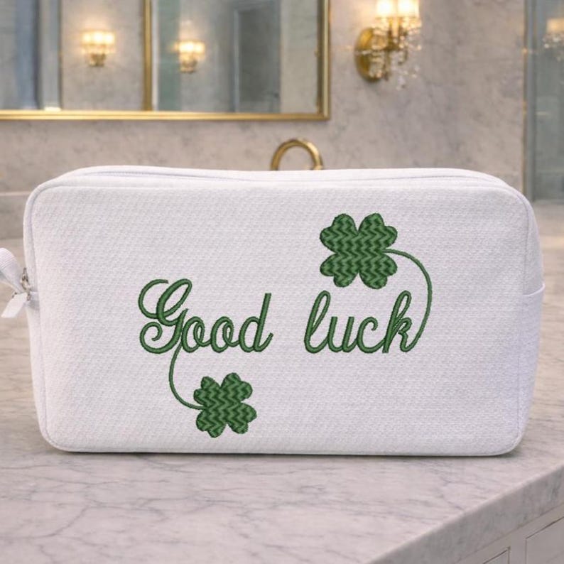 Good Luck Shamrock Embroidery Design | St. Patrick's Day Clover ...