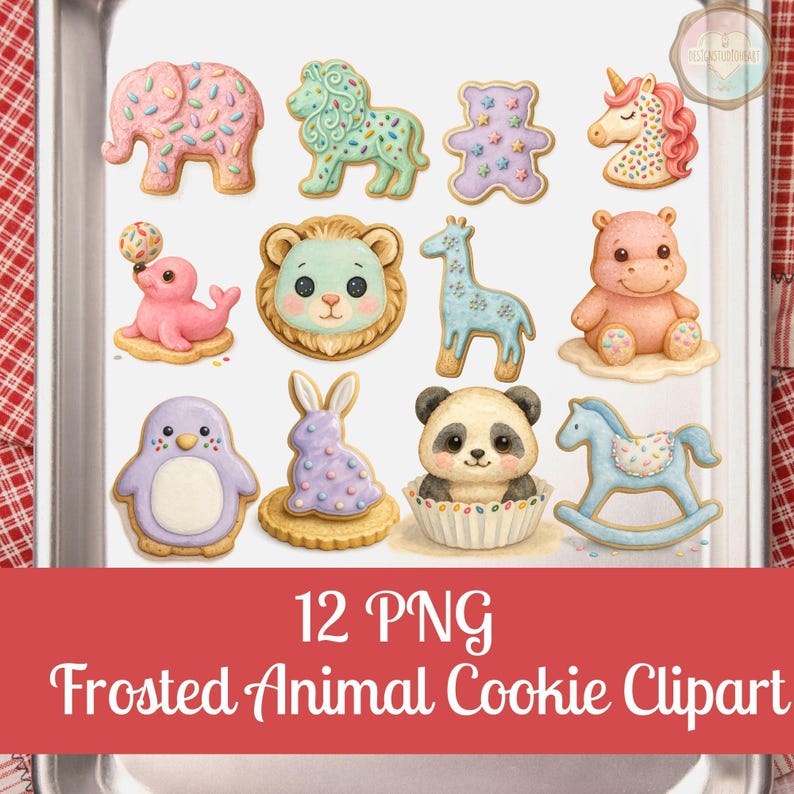 Cookie Clipart, Animal Cookie Png, Digital Download - Etsy