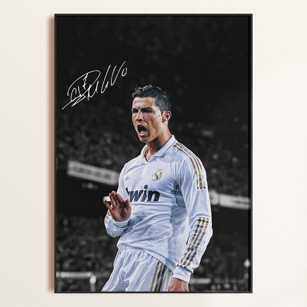 Cristiano Ronaldo Poster, Signed Ronaldo Poster, CR7 Poster, Ronaldo ...