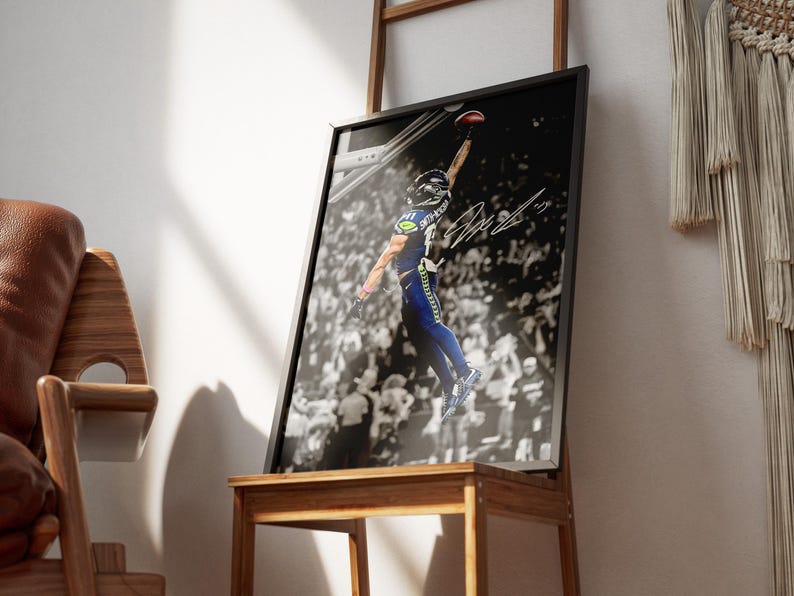 Jaxon Smith-njigba Poster, Signed Football Poster, NFL Wall Art ...
