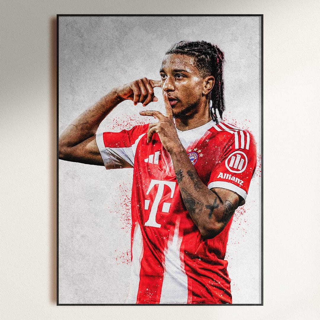 Michael Olise Poster, Olise Fan Gift, Bayern Poster, Football Poster ...