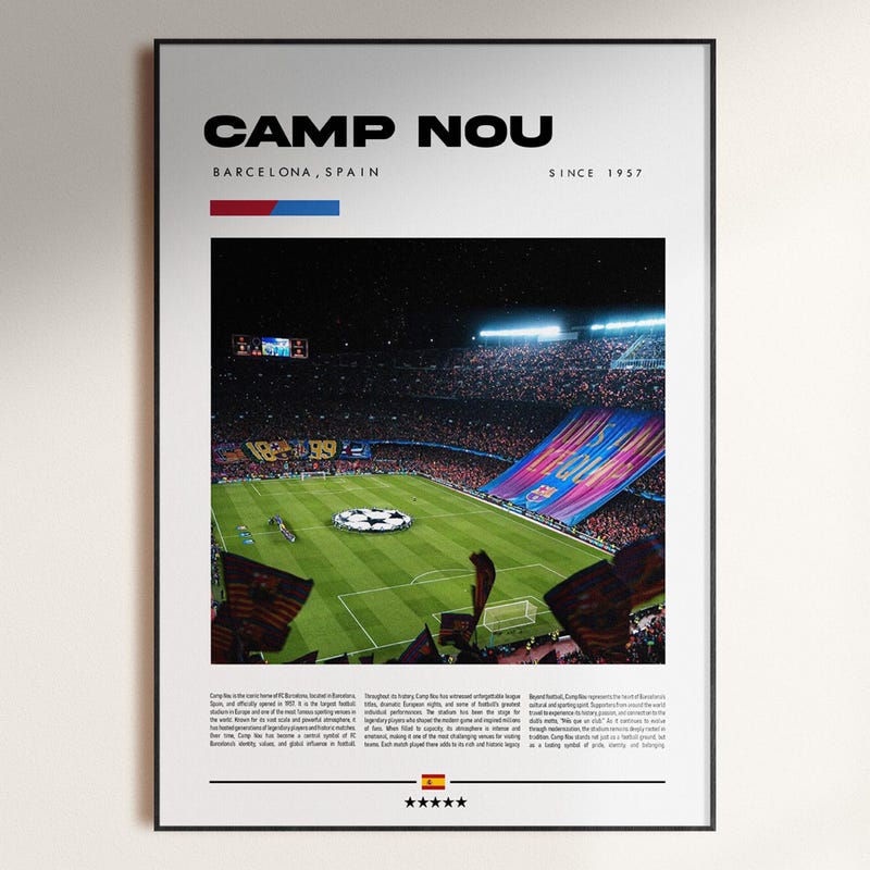 Soccer Stadium Barcelona - Etsy