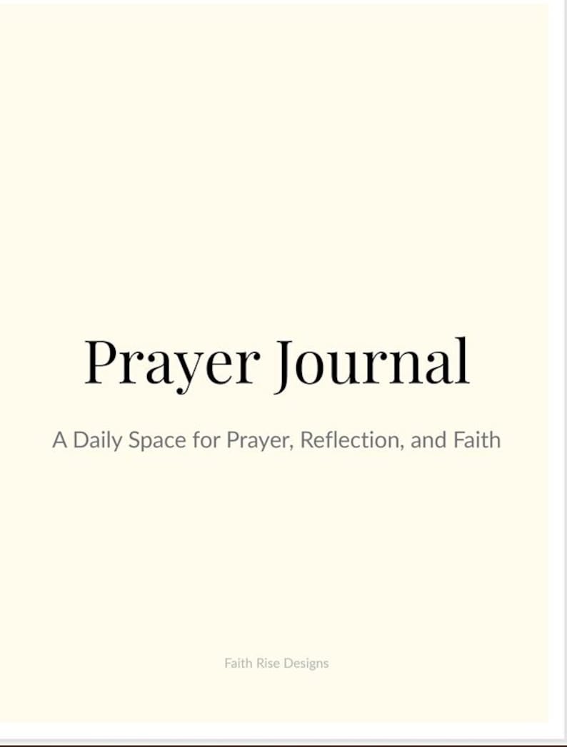 Faith Based Prayer Journal Printable, Christian Daily Reflection ...