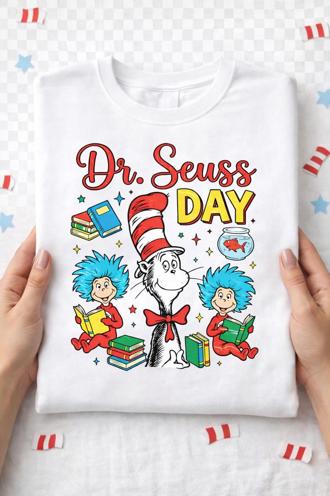 Dr Seuss Png Bundle, Thing 1 Thing 2 PNG, Cat in the Hat PNG, Read ...