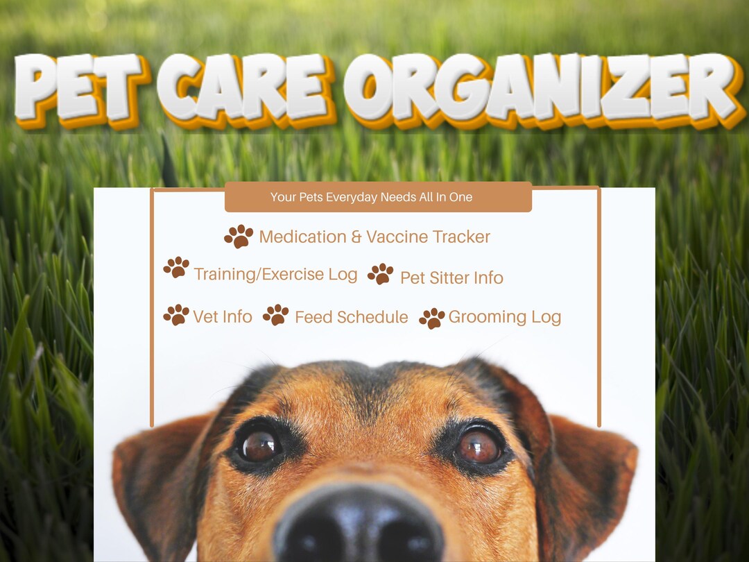 Dog Care Planner Printable | Pet Care Log Book | Puppy Health Tracker ...