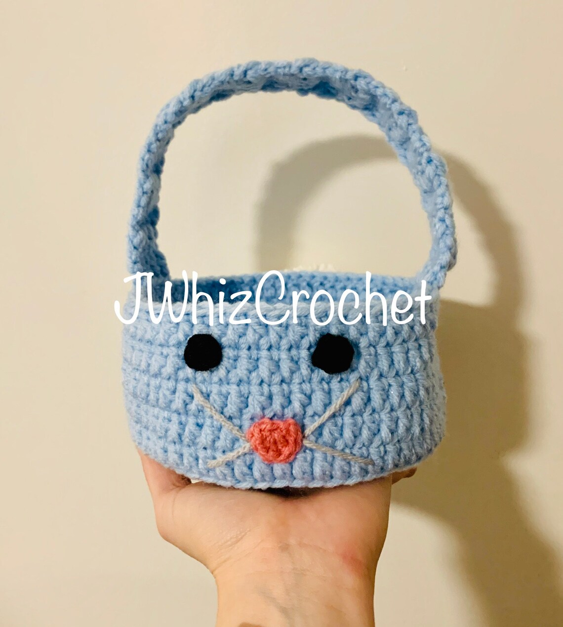 Crochet Easter Basket Crochet Bunny Basket Toddler Easter - Etsy