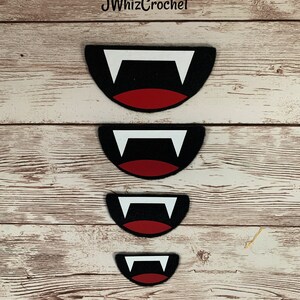 5 Piece Felt Mouth, Felt Spider Fangs, Felt Mouth With Fangs, Vampire ...