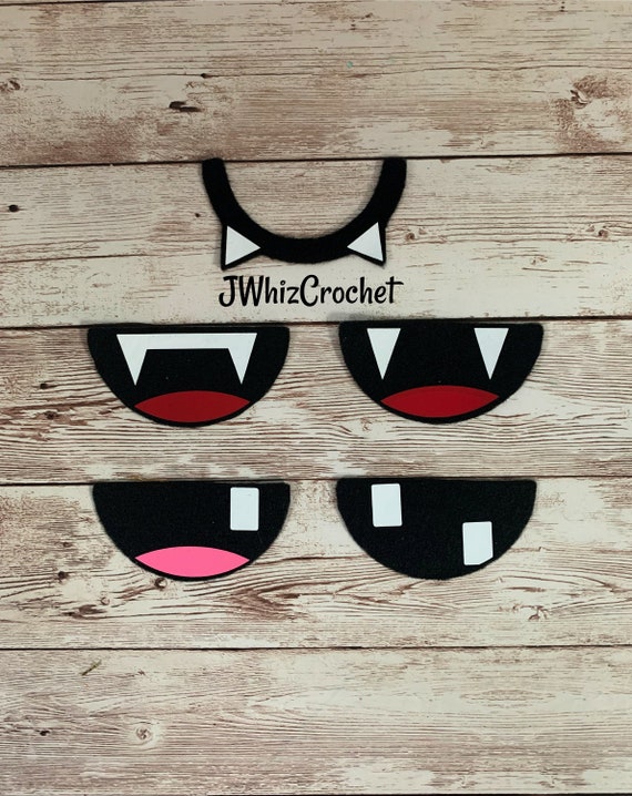 5 Piece Felt Mouth Felt Spider Fangs Felt Mouth With Fangs - Etsy