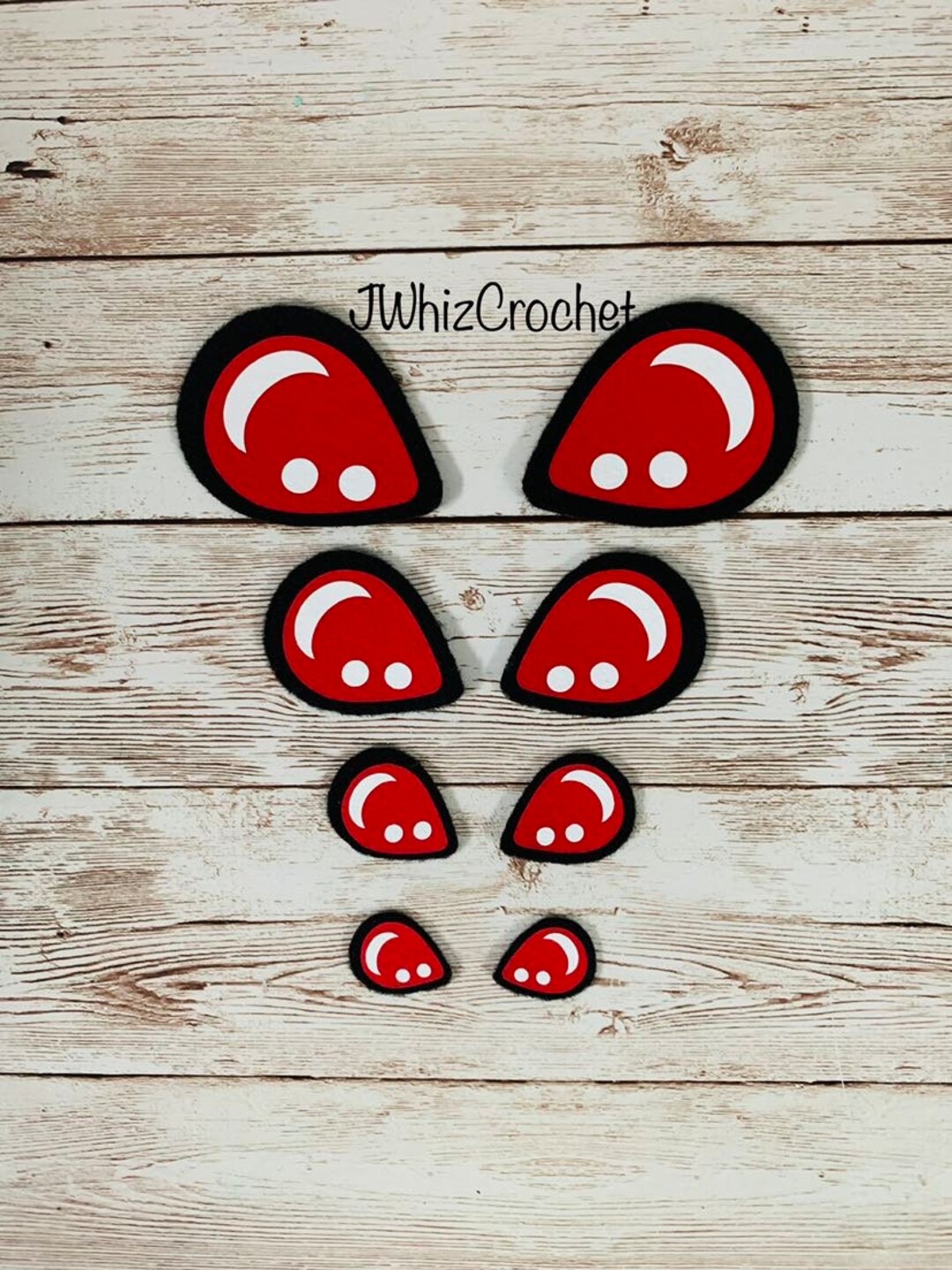 5 Sets Felt Eyes, 3/4 Inch Eyes, 1 Inch Eyes, Moth Man Eyes, Felt Eyes ...