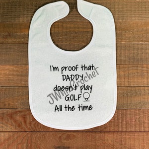 Crochet Golf Club Rattle and Bib Set, New Player in Town, Golfer Baby ...