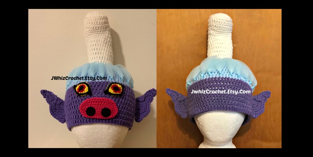 Crochet Trolls Chef Bergen Hat Bergen Costume Trolls - Etsy