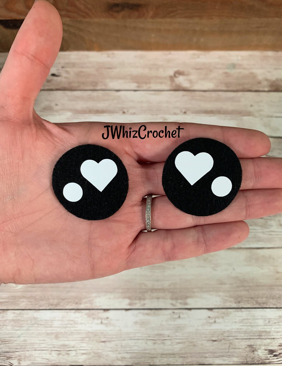 5 Sets Felt Eyes With Heart, Large Felt Eyes, 38mm Felt Eyes, 1.5 Inch ...