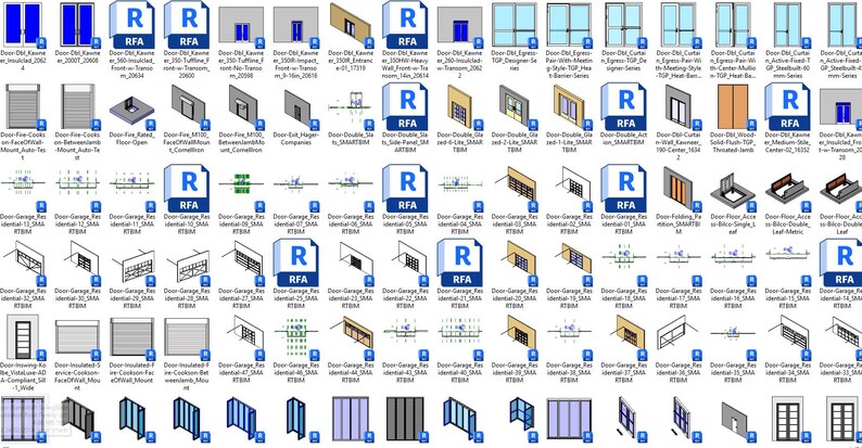 578 Revit Door Families – Ultimate Door Library (RFA) – BIM Doors ...