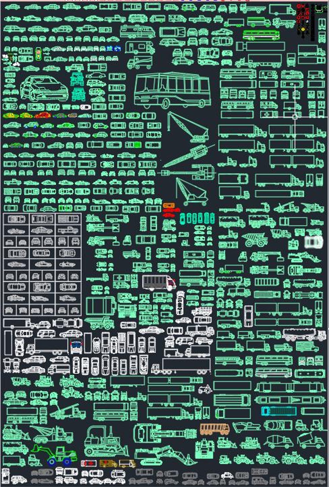 Transportation CAD Blocks | Vehicles, Cars, Buses & Trucks | Autocad ...