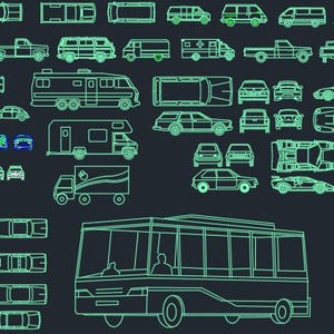 Transportation CAD Blocks | Vehicles, Cars, Buses & Trucks | Autocad ...