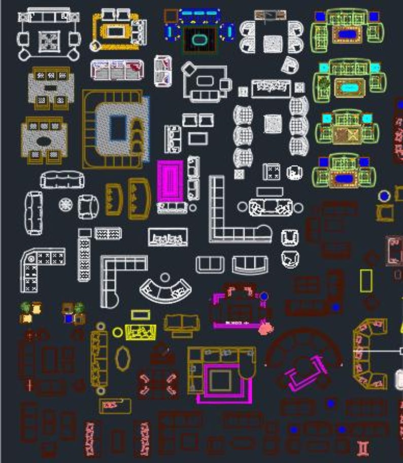 Sofa & Couch CAD Blocks | Autocad DWG | Architectural Furniture ...