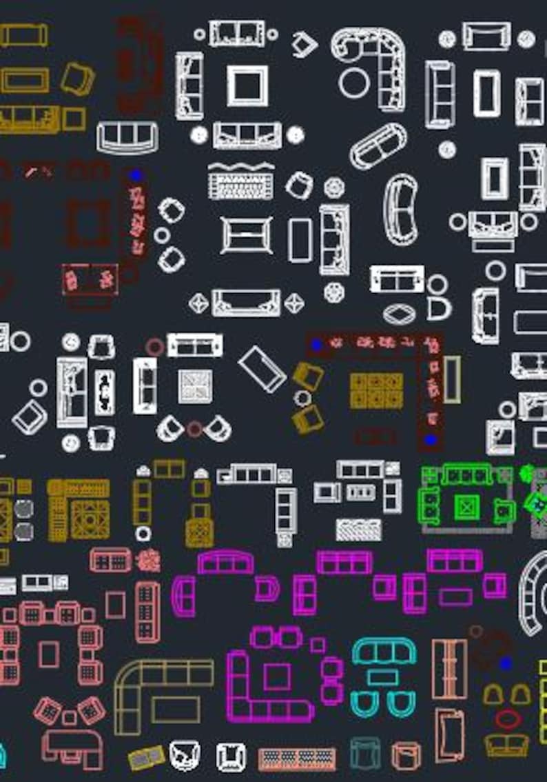 Sofa & Couch CAD Blocks | Autocad DWG | Architectural Furniture ...