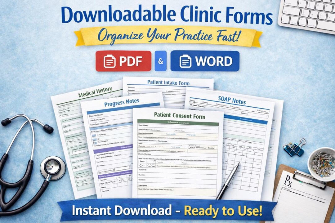 5 Downloadable Clinic Form Bundle - Etsy