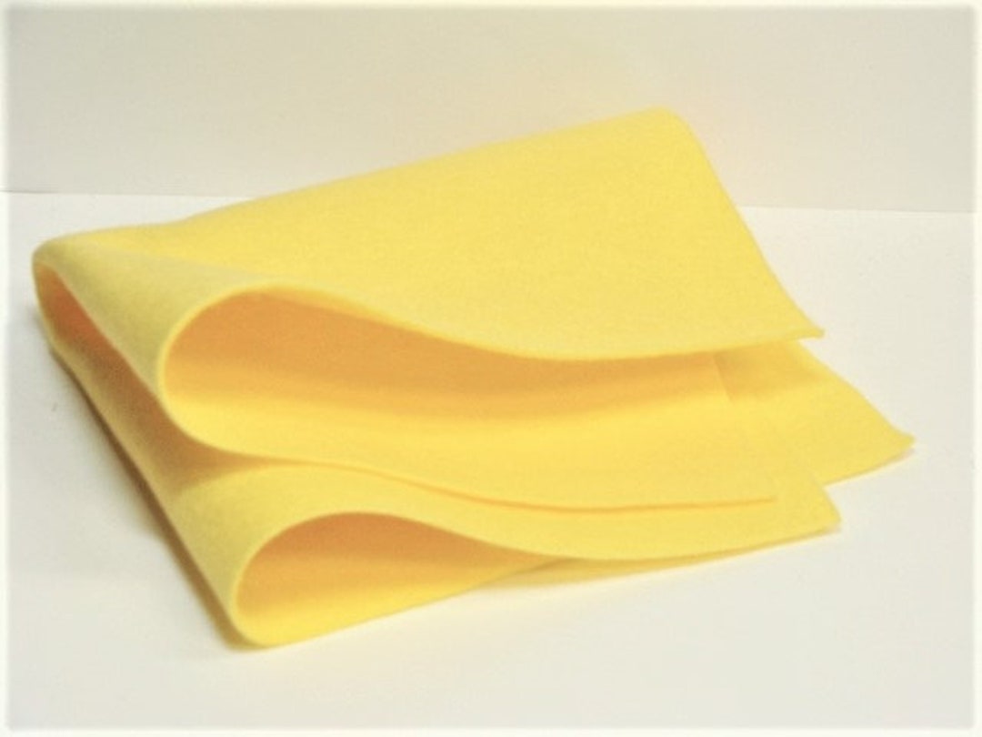 1 Sheet Size 12x18 Wool Blend Felt in Color BANANA CREAM Merino Wool ...