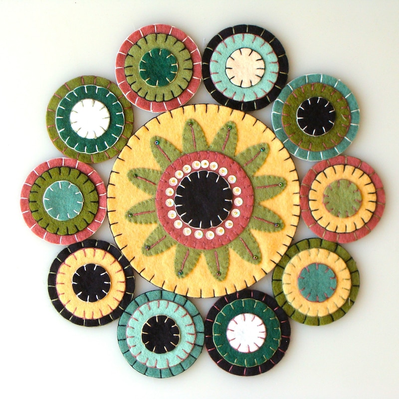 Wool Felt Mug Rug Pattern - Etsy
