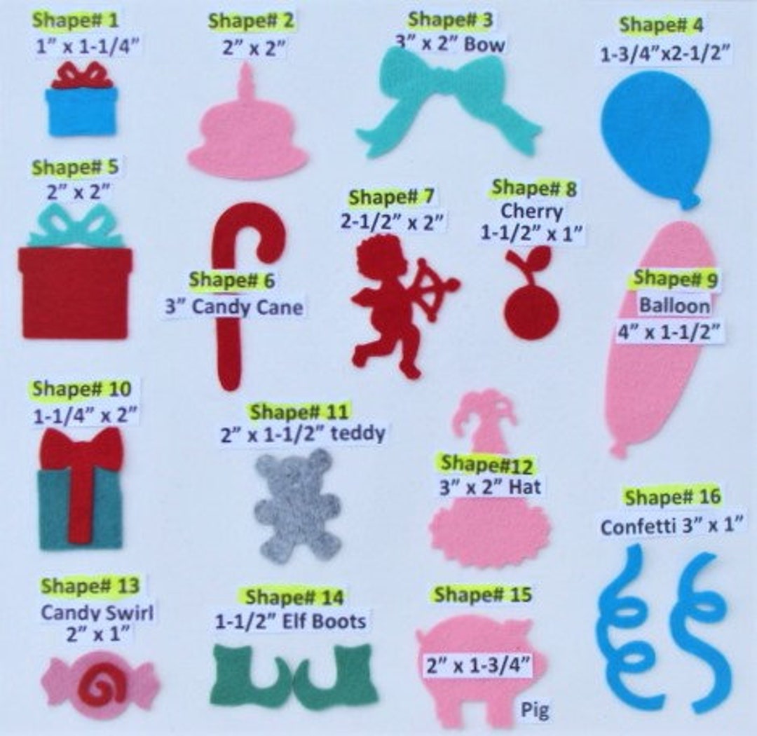Die Cut Felt Seasonal & Holiday Shapes Wool Felt Blend U Choose Colors ...