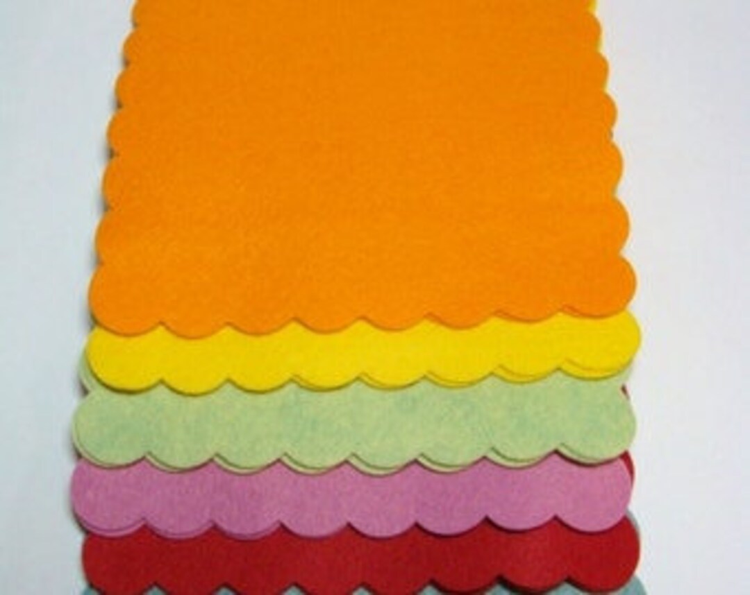 Die Cut Felt Penny Rug Blank Mat OR Square 6.5" Blank Mats-precut Wool ...