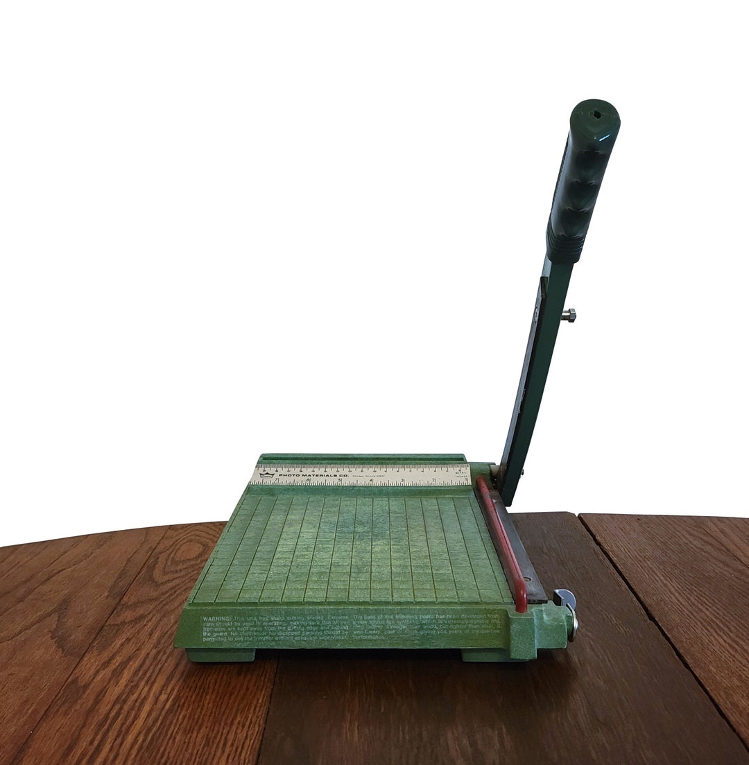 Vintage Paper Cutter Green Premier Photo Materials Co. Style C Steel ...