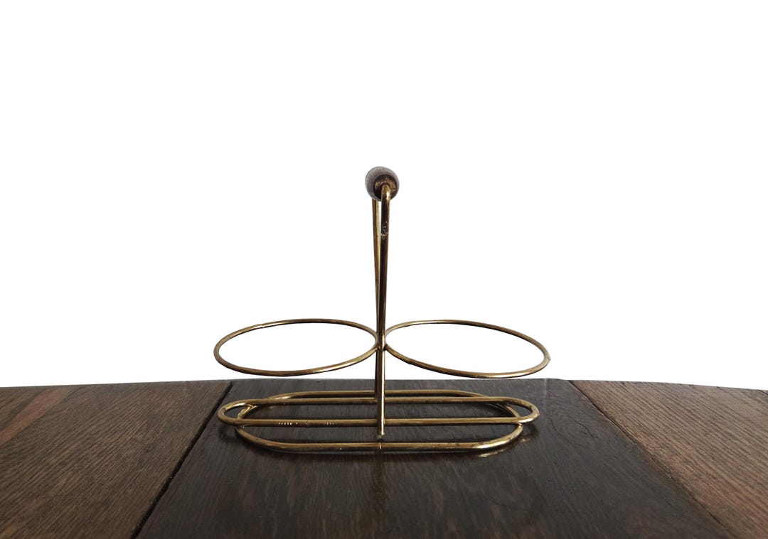 Vintage Caddy Kitchen Accessory Metal With Wood Handle - Condiment ...