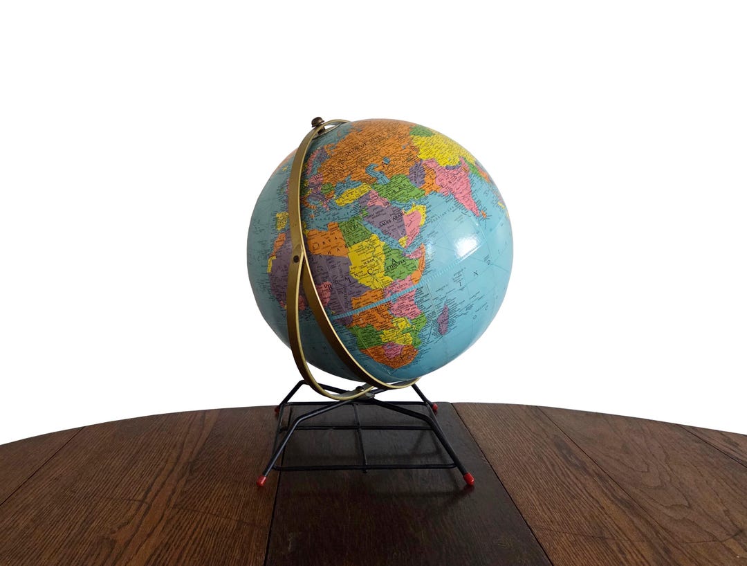 1950s Vintage Globe Reference World Globe by Replogle - 12 Inch ...