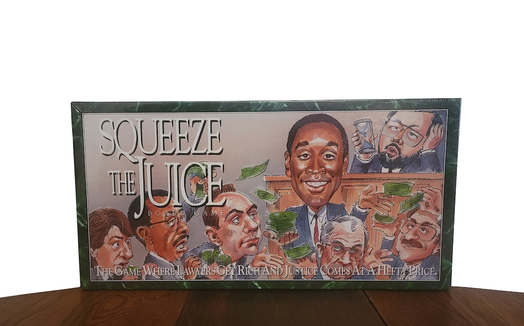 Vintage Board Game Squeeze the Juice OJ Simpson Defense Lawyer Game for ...
