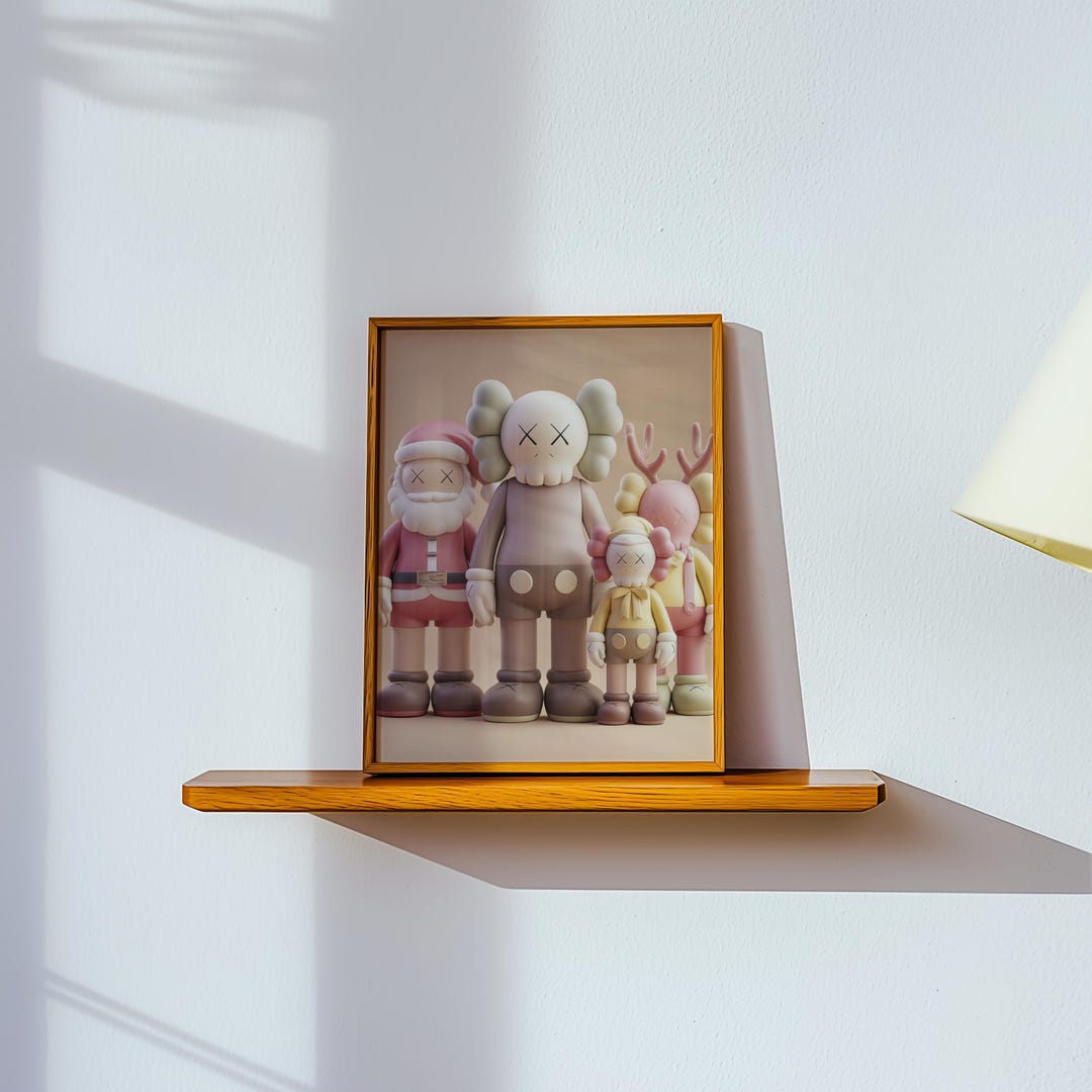 Christmas Family KAWS Inspired Portrait, Custom Holiday Pop Art ...